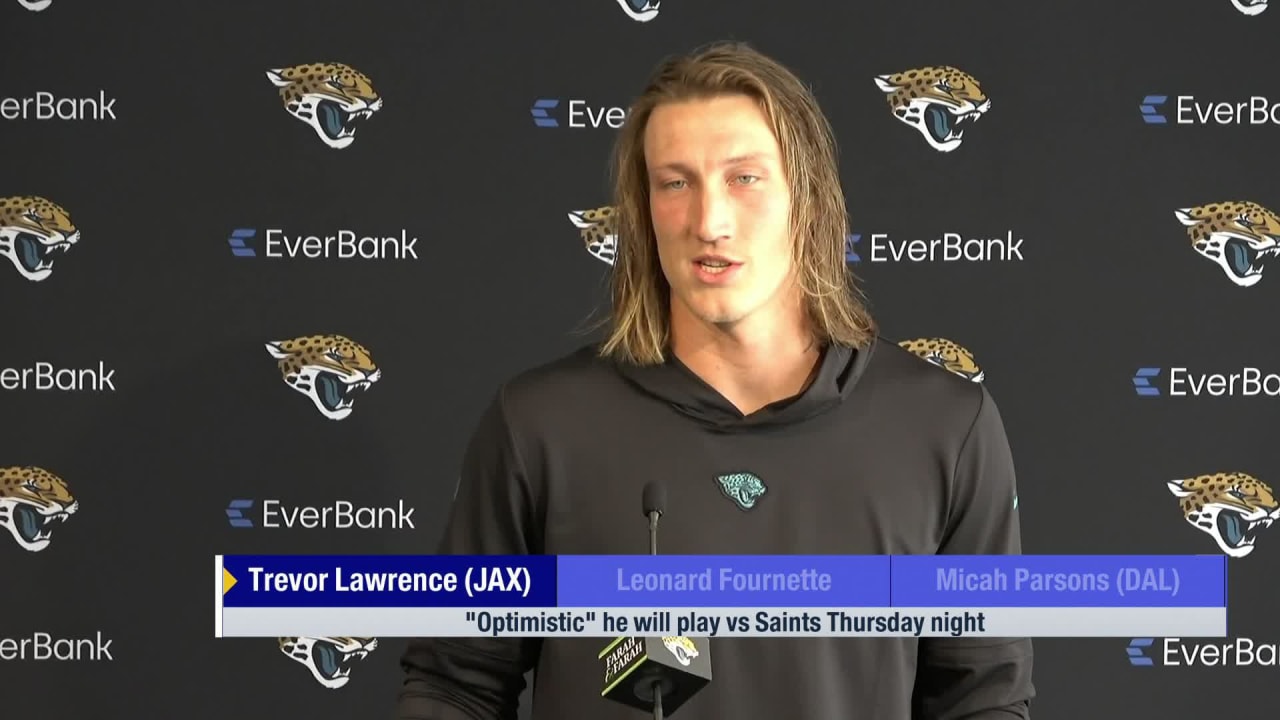 Jacksonville Jaguars quarterback Trevor Lawrence 'optimistic' he will play vs. New. Orleans ...