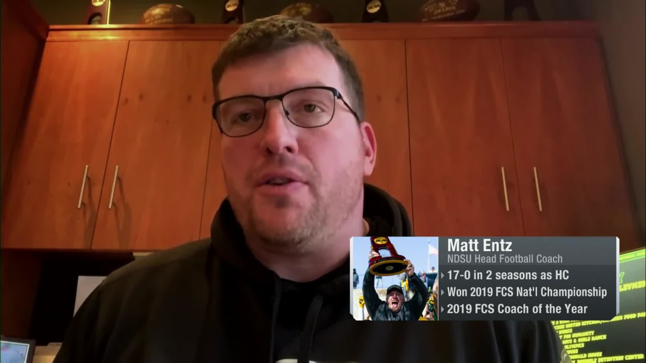 North Dakota State Bison head coach Matt Entz details what quarterback ...