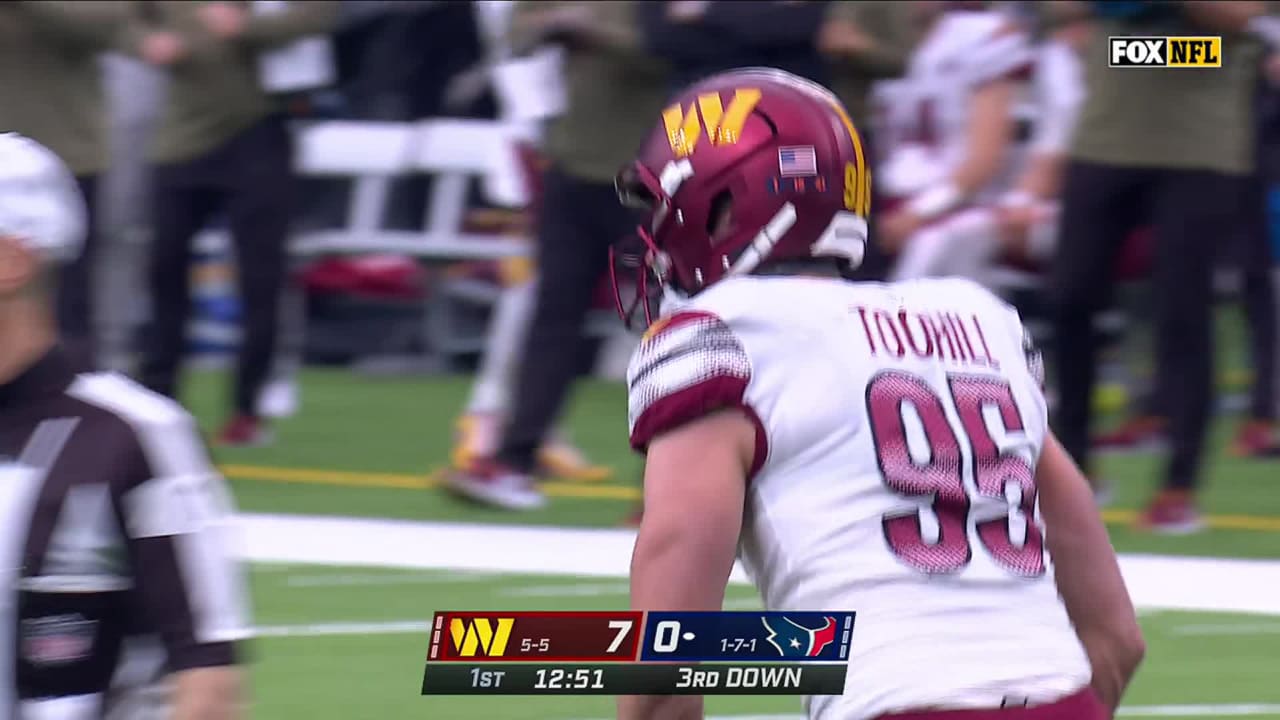 Washington Commanders defensive end Casey Toohill is heat-seeking ...