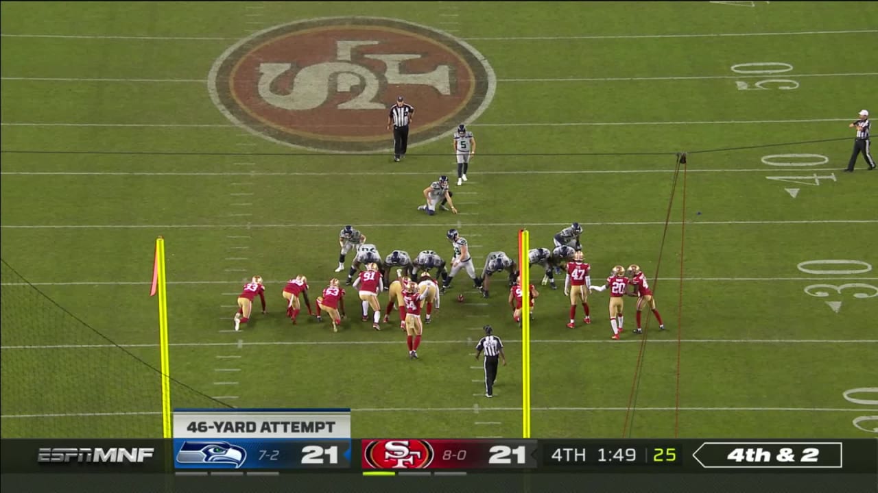 Jason Myers' 46-yard FG gives Seahawks a late lead