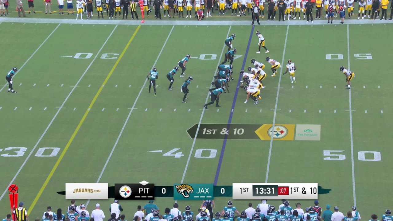 Jacksonville Jaguars stuff Pittsburgh Steelers running back Benny Snell ...