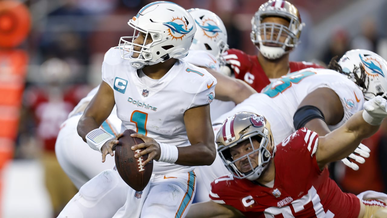 Can't-Miss Play: San Francisco 49ers defensive end Nick Bosa's strip-sack of Miami Dolphins ...