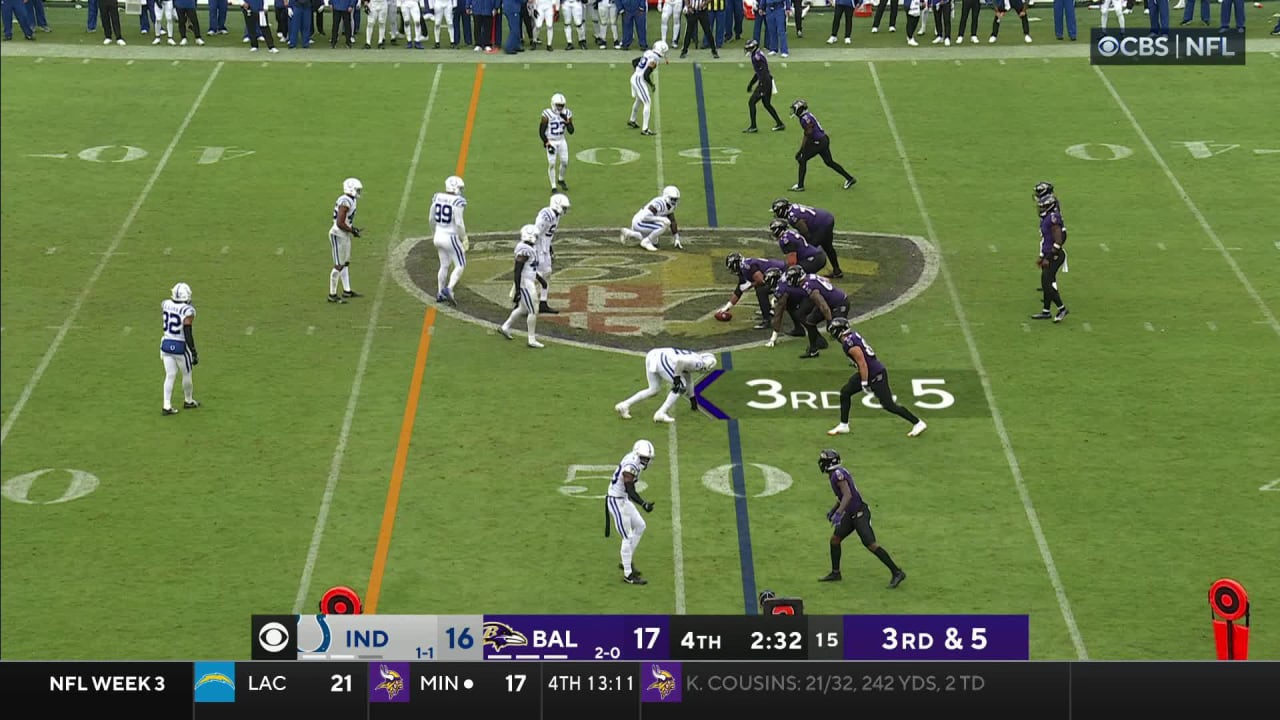 Indianapolis Colts' D-Line twist sparks linebacker Zaire Franklin's big-time sack of Lamar Jackson