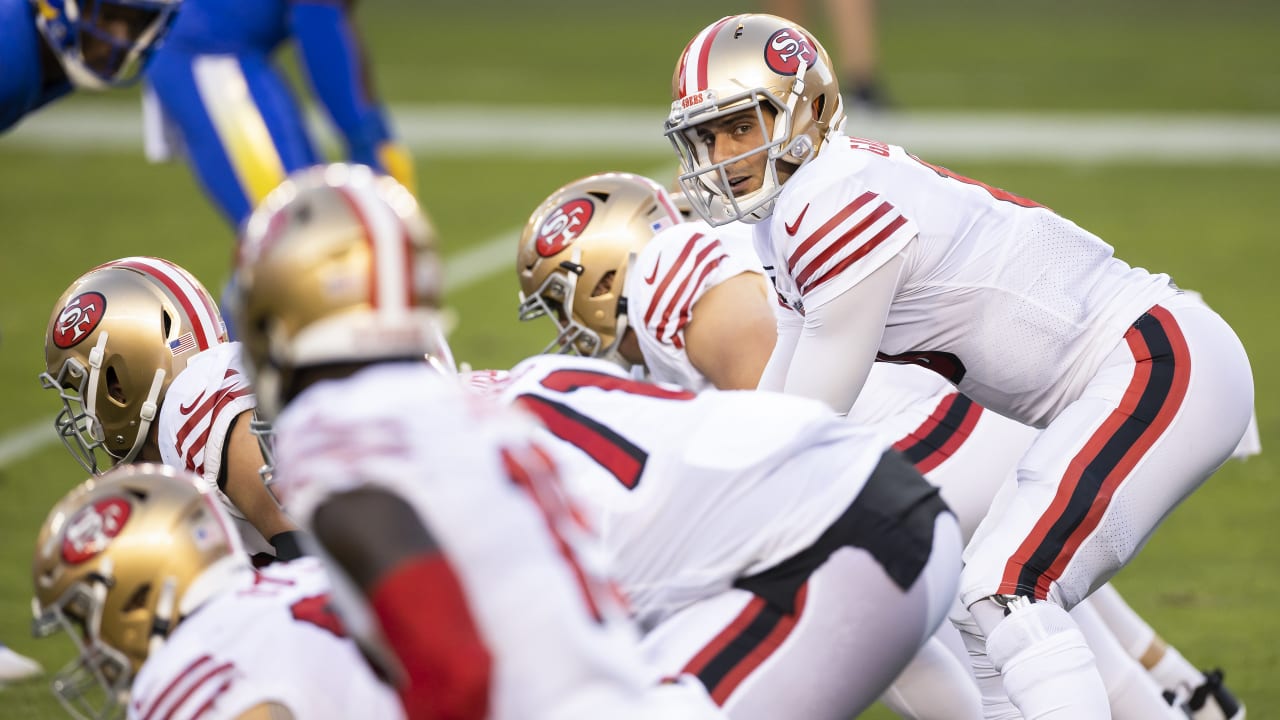 Niners QB Jimmy Garoppolo (shoulder/thumb) expected to play vs. Packers ...