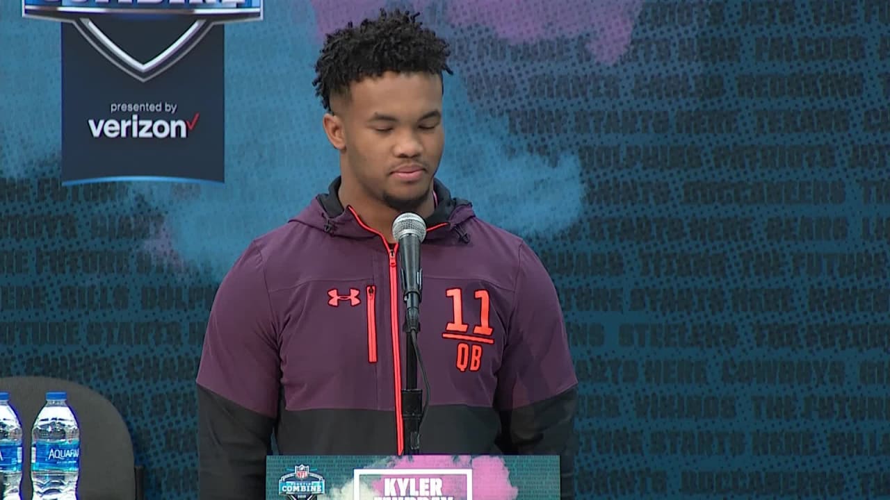 Oklahoma quarterback Kyler Murray's 2019 NFL Scouting Combine press ...