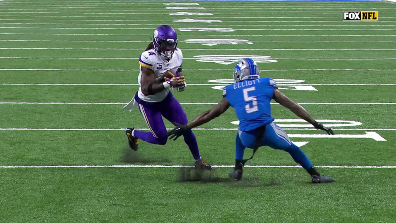 Minnesota Vikings running back Dalvin Cook jukes Detroit lions safety ...
