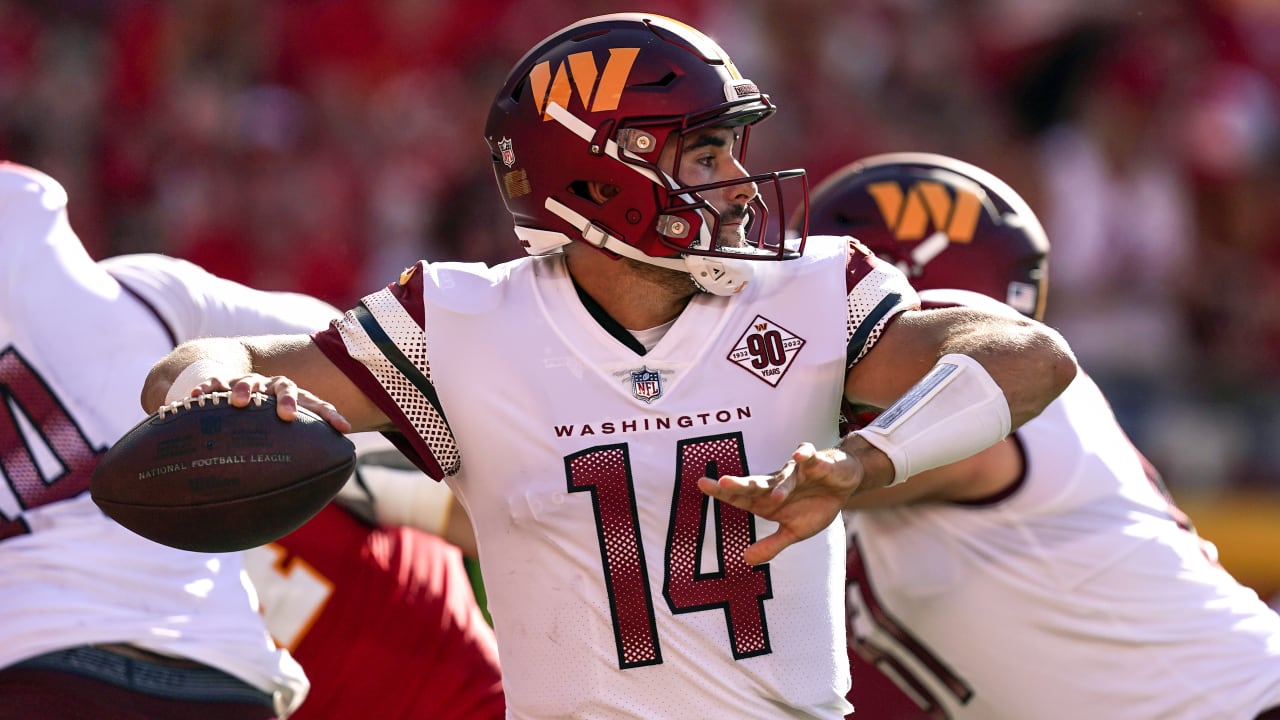 Washington Commanders quarterback Sam Howell pinpoints tight end Eli ...