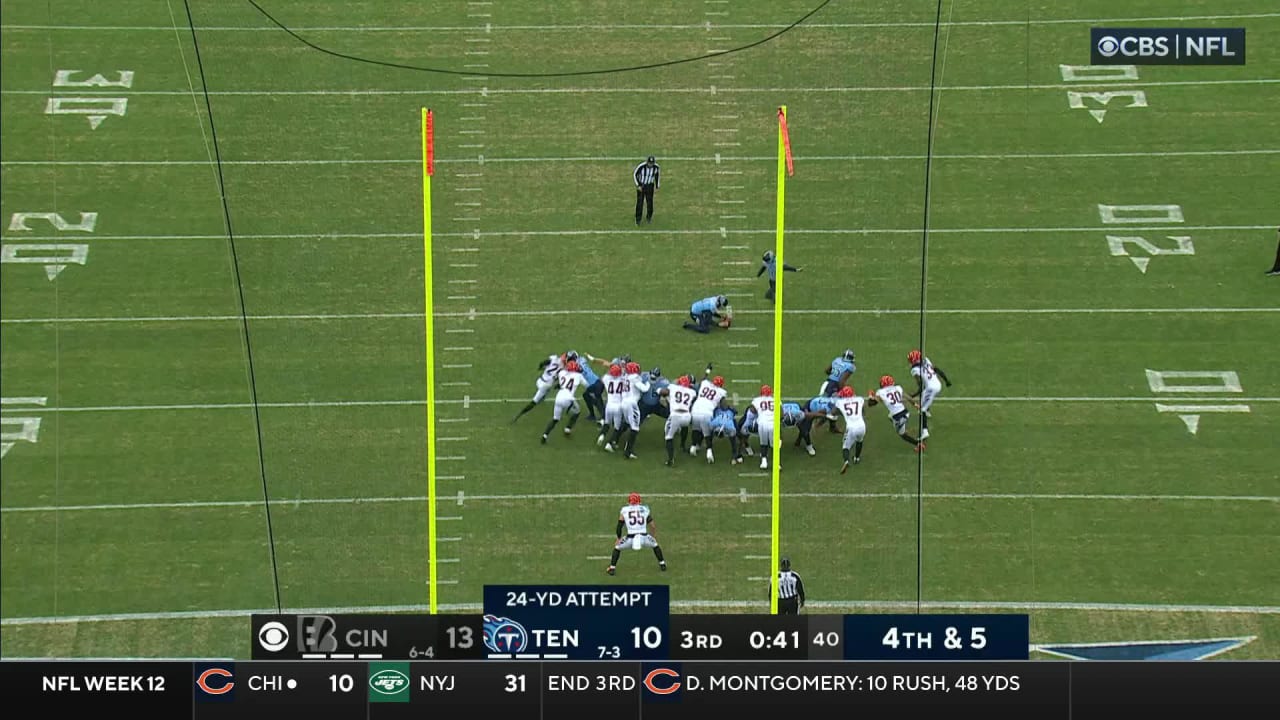 Tennessee Titans kicker Randy Bullock's 24-yard field goal ties game in ...
