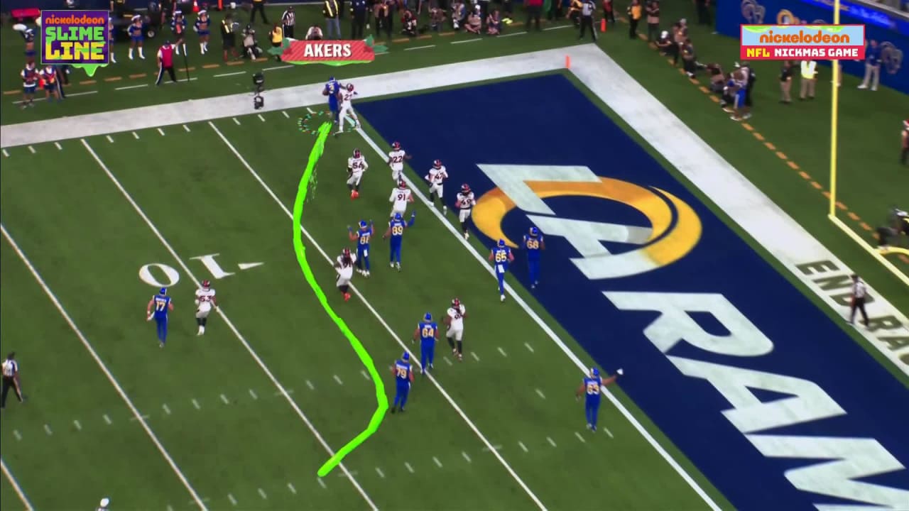 Los Angeles Rams running back Cam Akers establishes slime-zone ...