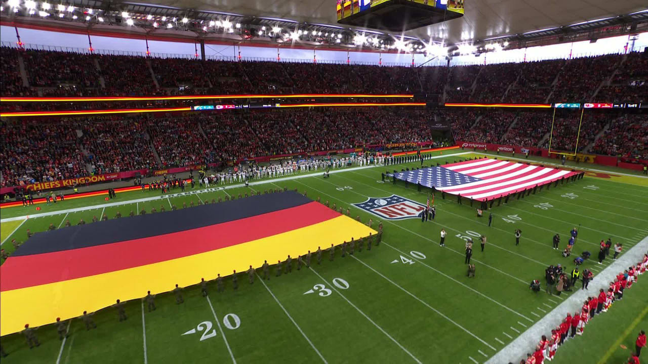 SrA Dana Bowers, Gregor Hagele perform U.S. and German National Anthems