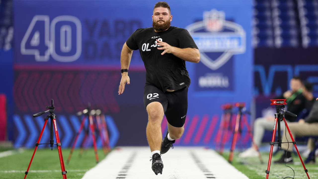 Center Jake Andrews runs official 5.15-second 40-yard dash at 2023 combine