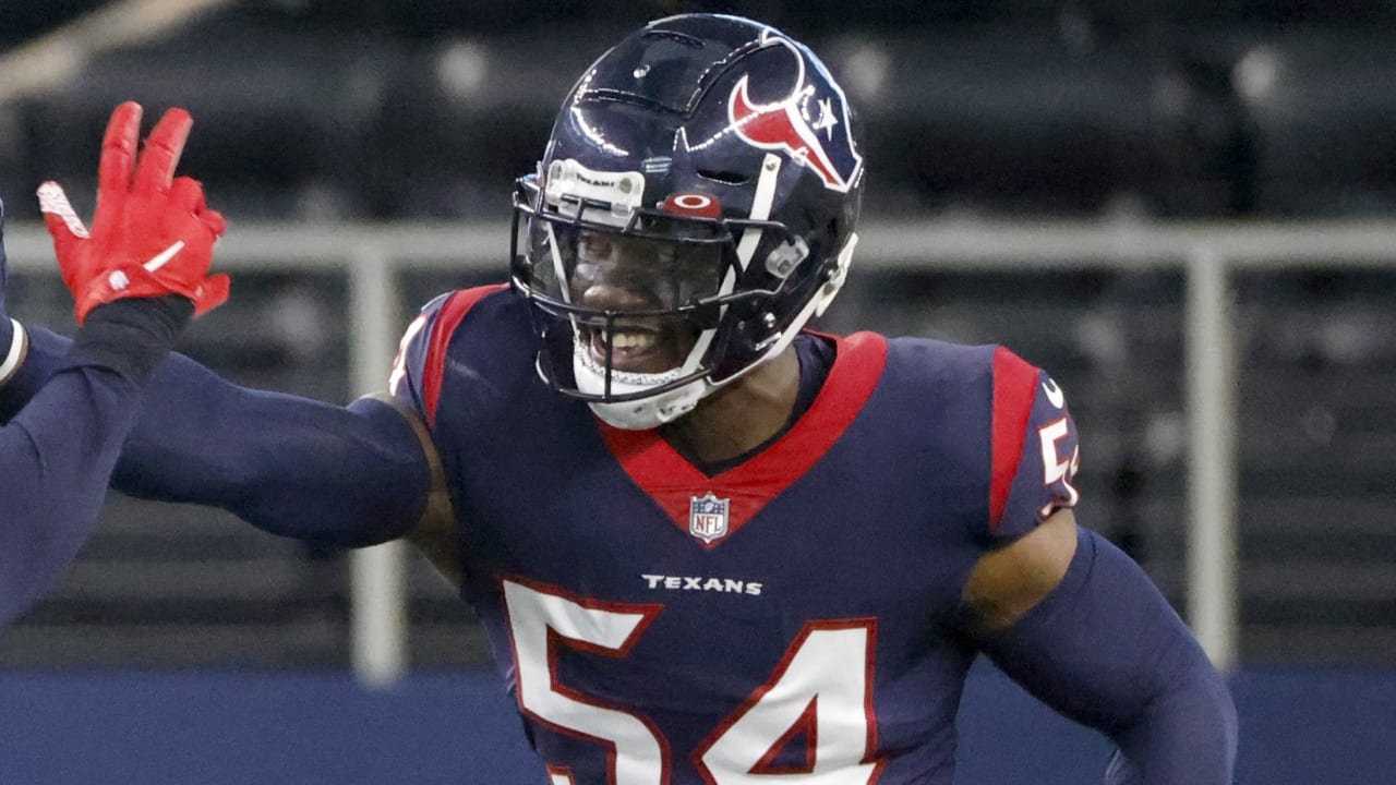 Houston Texans defensive end Charles Omenihu recovers after linebacker ...