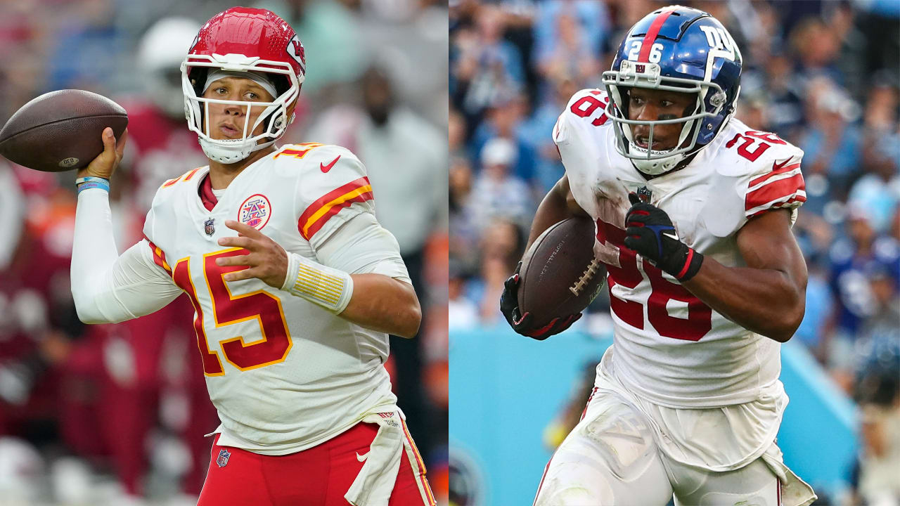 Chiefs QB Patrick Mahomes, Giants RB Saquon Barkley lead Players of the ...