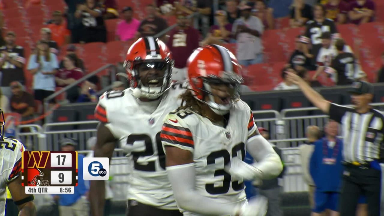 Cleveland Browns safety Ronnie Hickman grabs second INT of game vs ...