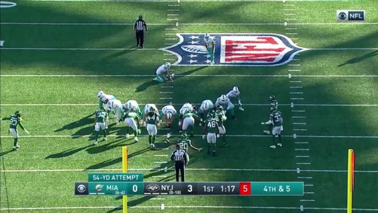 Miami Dolphins kicker Jason Sanders absolutely drills 54-yard field goal