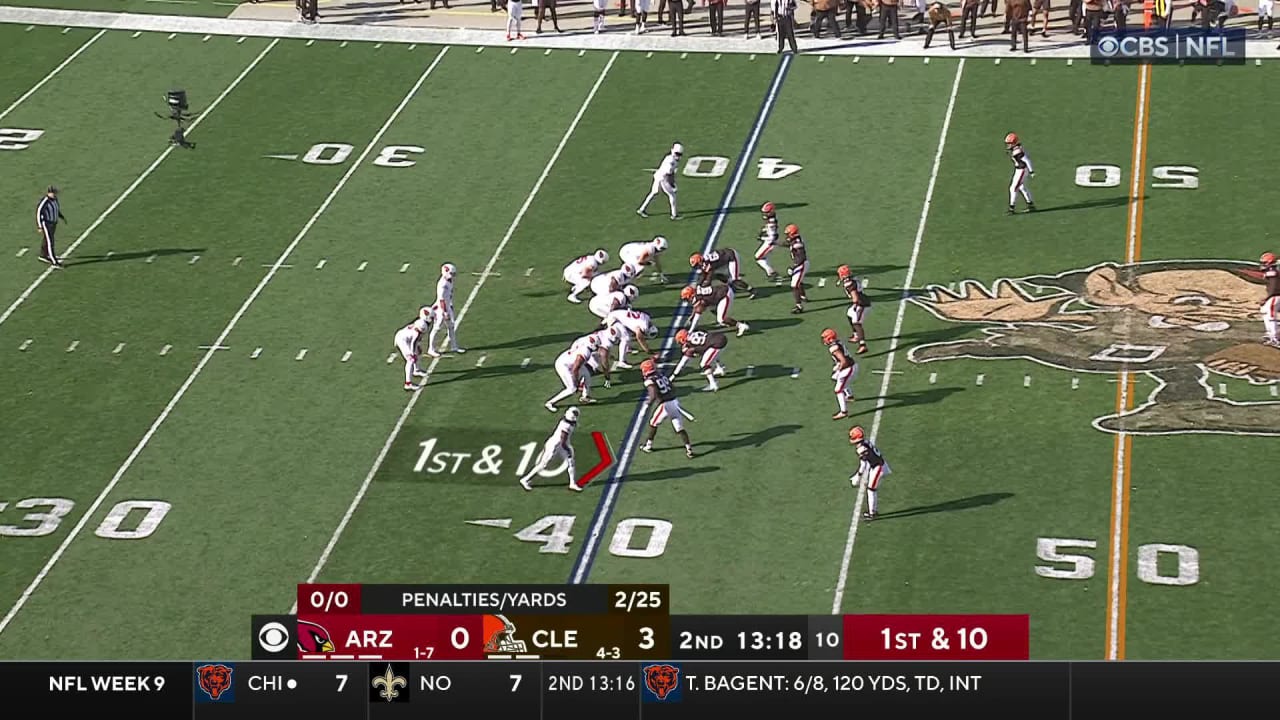 Cleveland Browns cornerback Denzel Ward's second interception of '23 ...