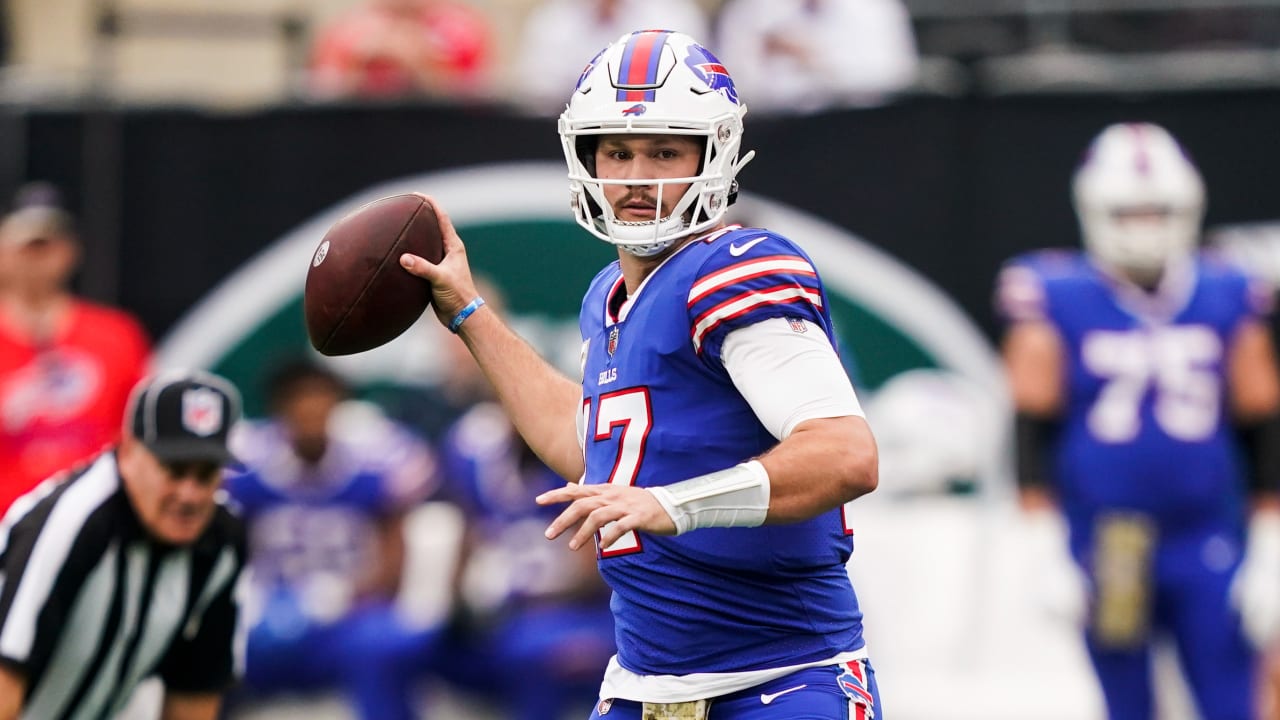 Buffalo Bills quarterback Josh Allen throws INT directly to New York ...