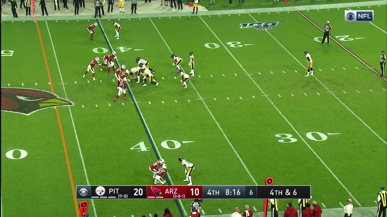 Steelers' punter gets crushed and fumbles on failed fake-punt