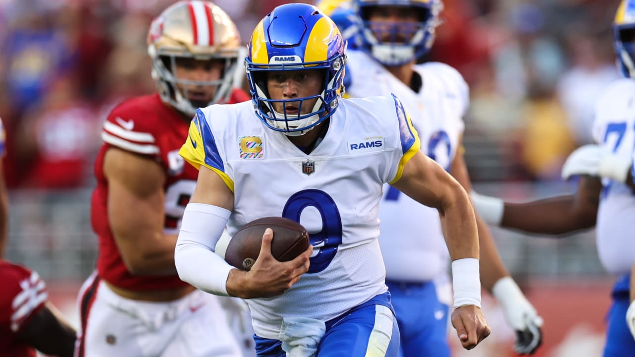 Los Angeles Rams quarterback Matthew Stafford's timely elusiveness in ...