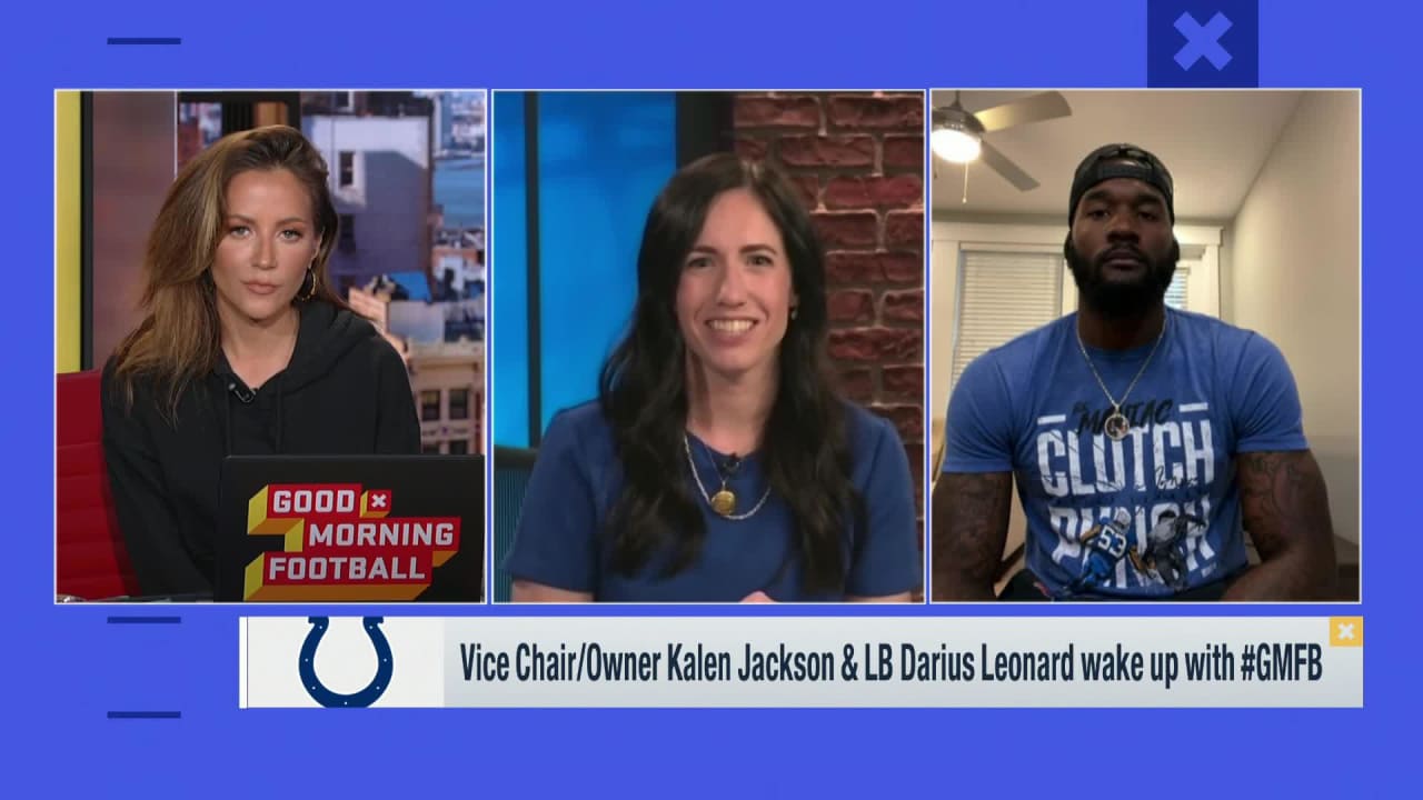 Indianapolis Colts Vice Chair and Owner Kalen Jackson, LB Darius ...
