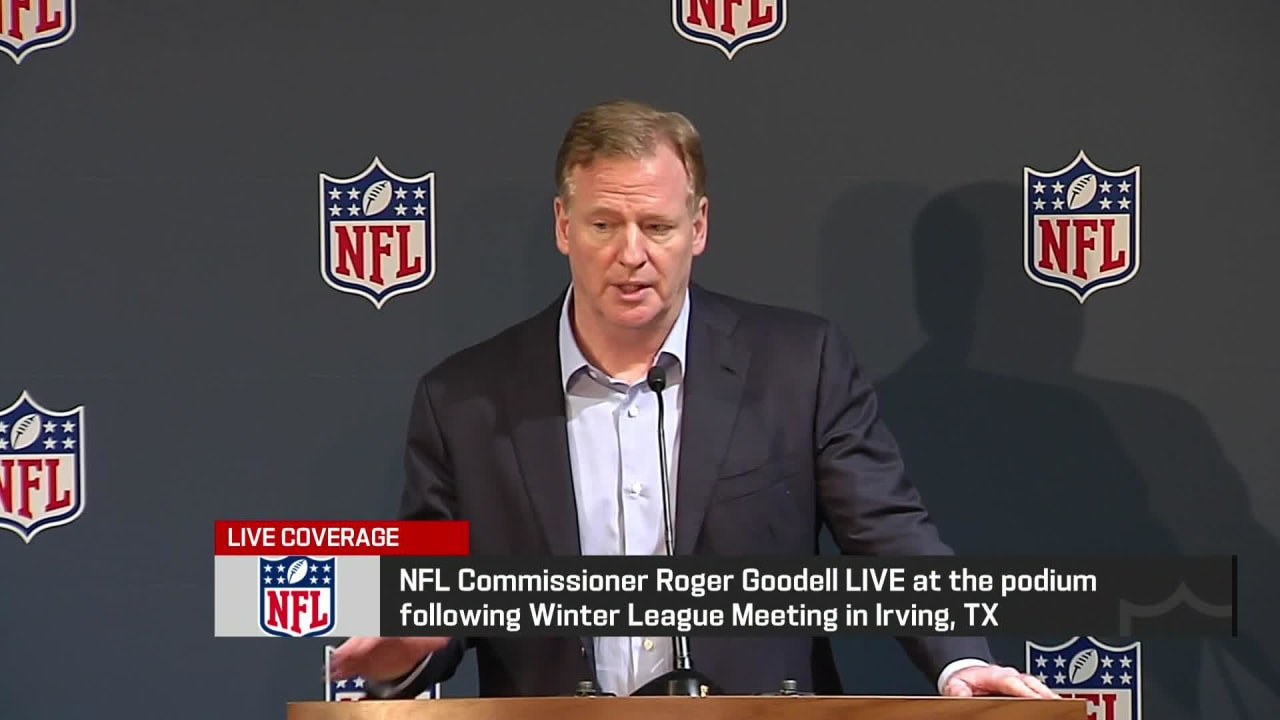 NFL Commissioner Roger Goodell speaks to the press following Winter ...