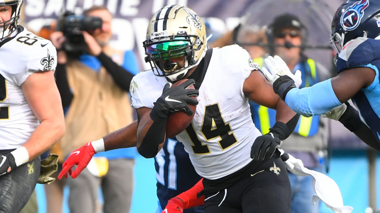 Running back Mark Ingram gallops 13 yards for first TD since returning ...