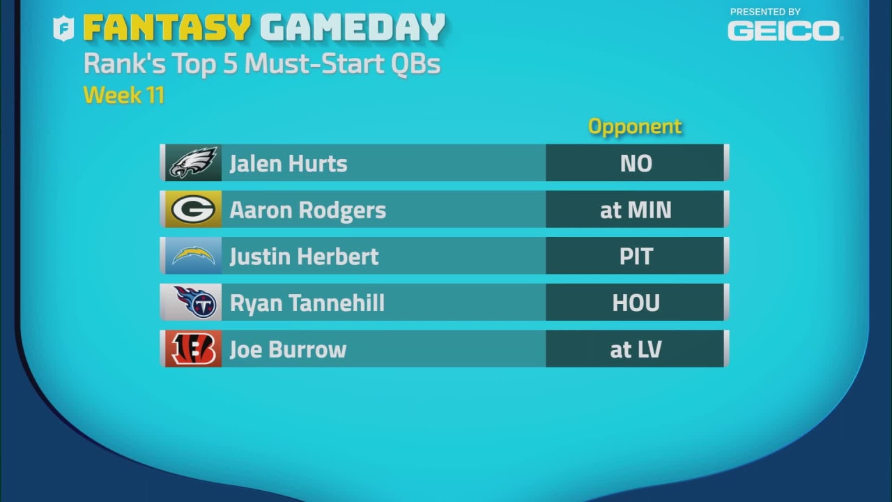 Week 11 15 for 15 presented by GEICO | NFL Fantasy GameDay