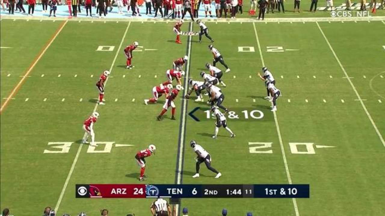 Tennessee Titans wide receiver Julio Jones gains 9 yards on first catch ...