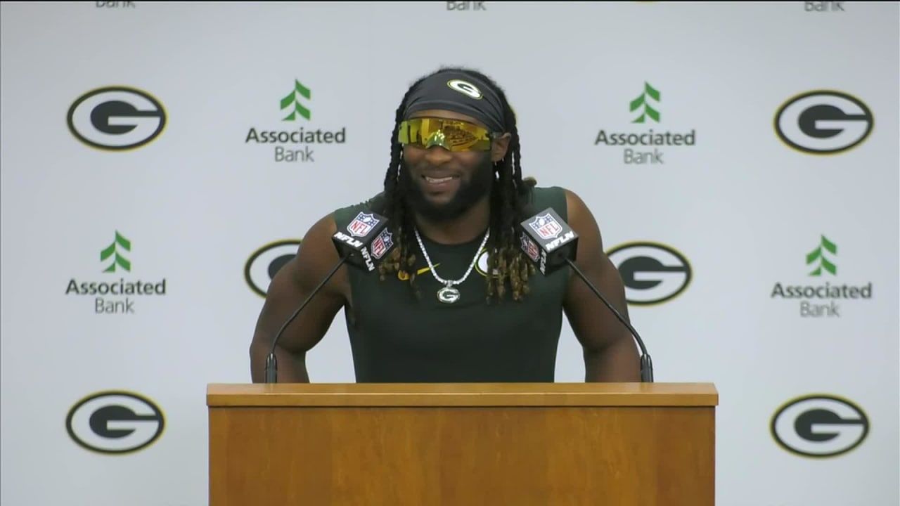 Green Bay Packers running back Aaron Jones describes how he honored his ...