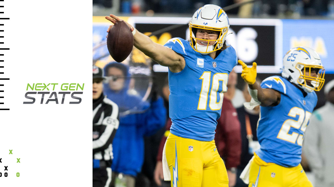 Next Gen Stats: Los Angeles Chargers' quarterback Justin Herbert’s 3 ...
