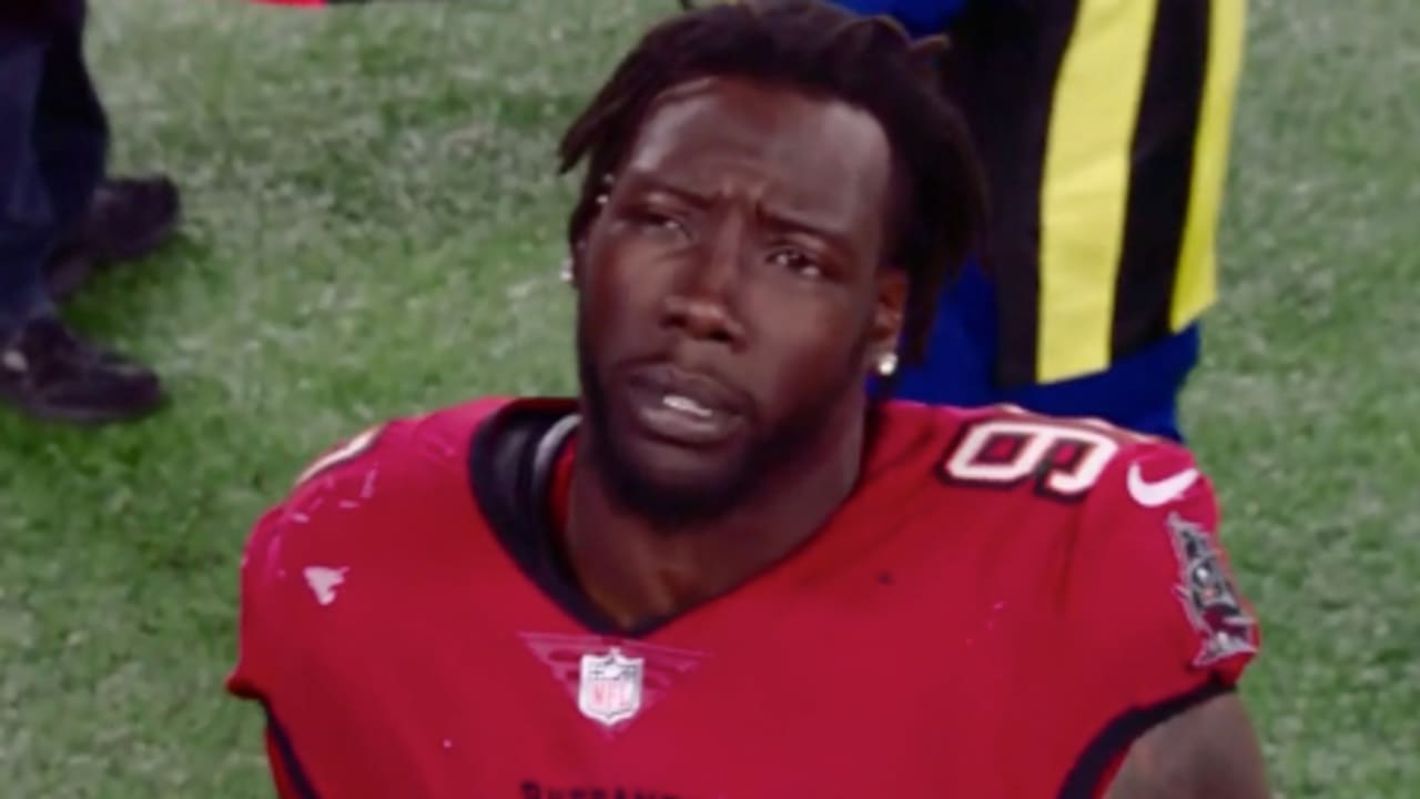 Tampa Bay Buccaneers outside linebacker Jason Pierre-Paul reacts to ...