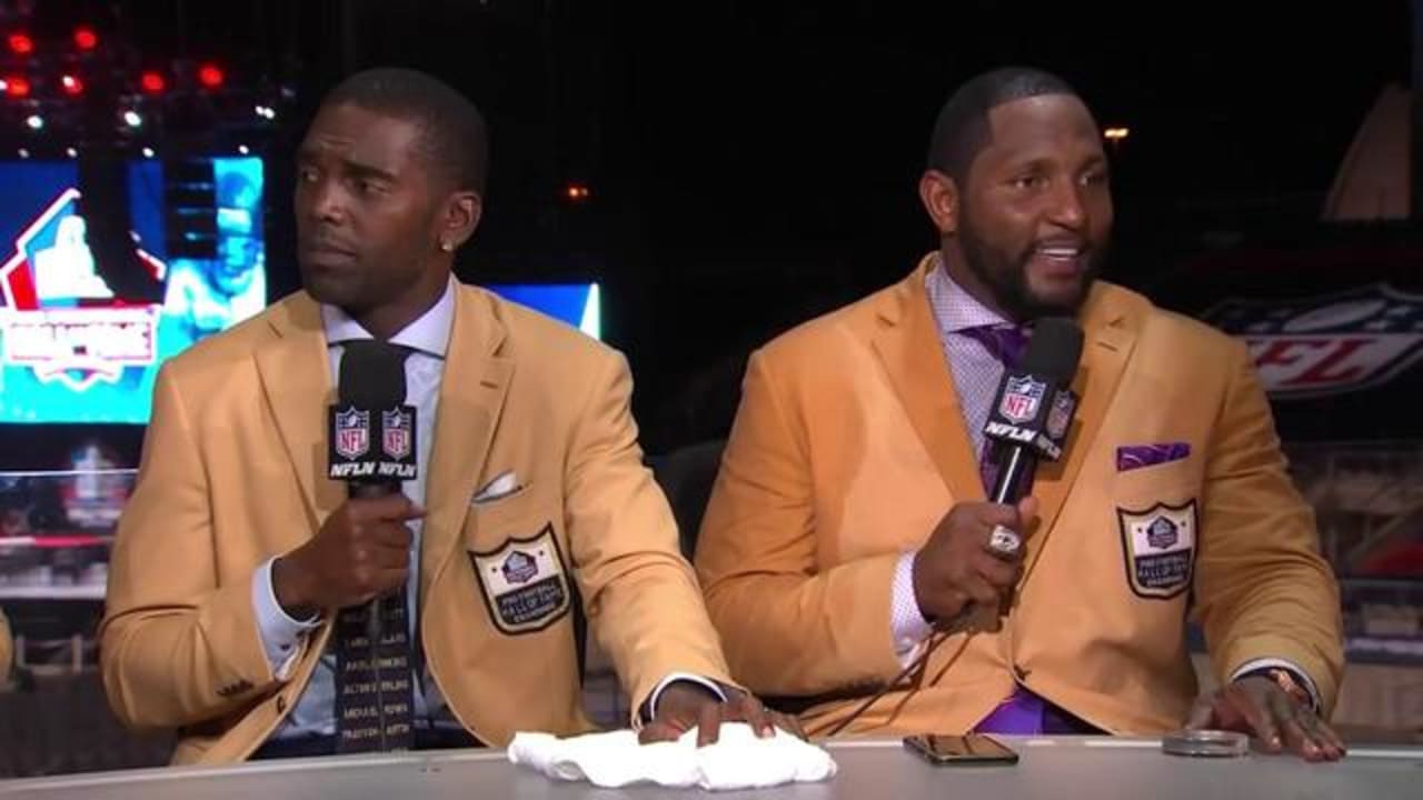Hall of Fame inductees Randy Moss, Ray Lewis talk together about being ...