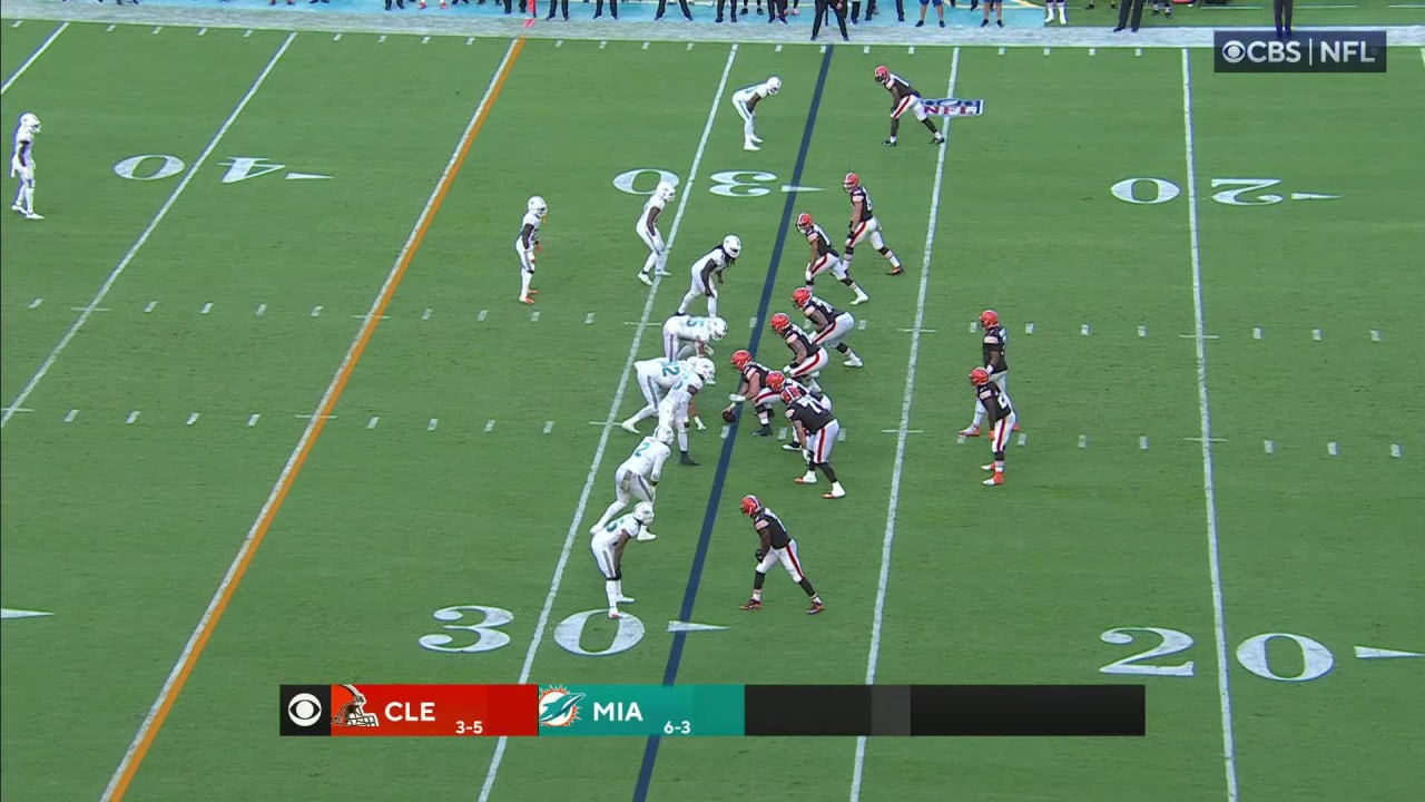 Cleveland Browns quarterback Jacoby Brissett gets swallowed up by a ...