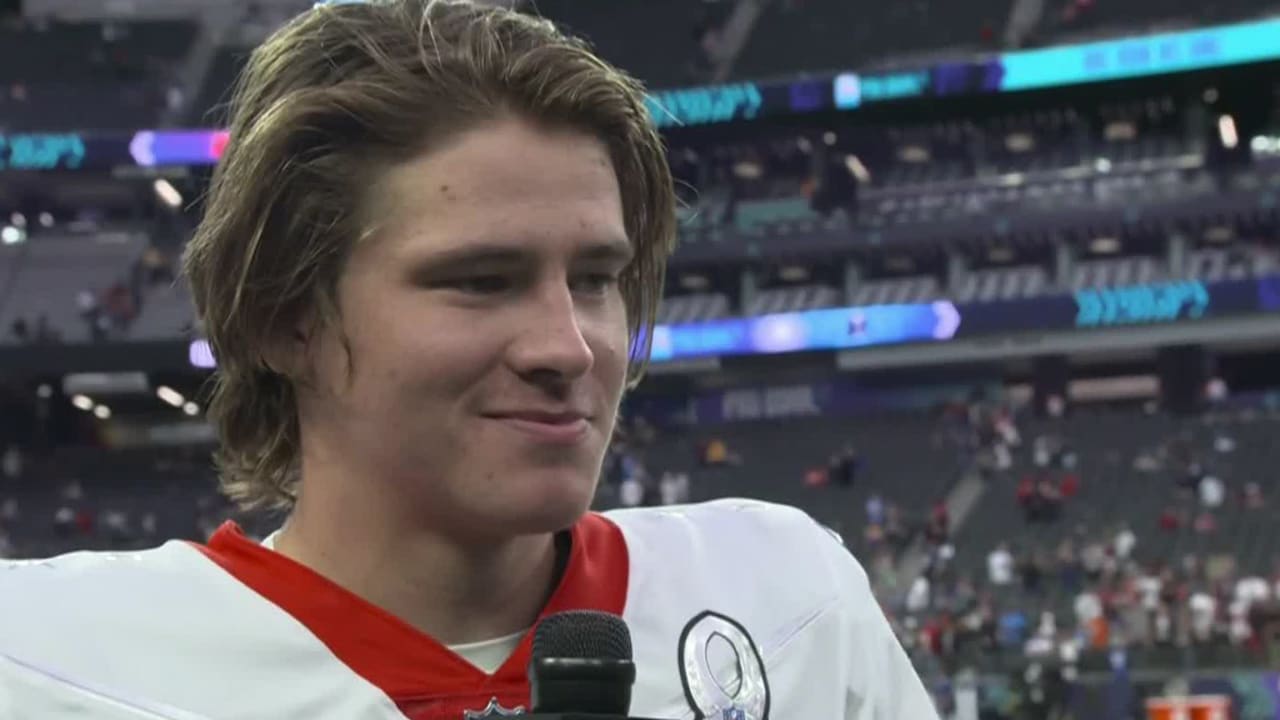 Los Angeles Chargers quarterback Justin Herbert reacts to winning the ...