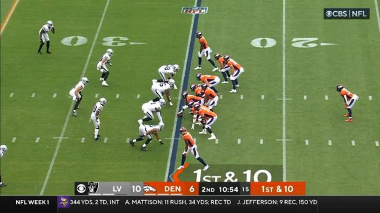 Denver Broncos running back Javonte Williams's stiff-arm provides ...