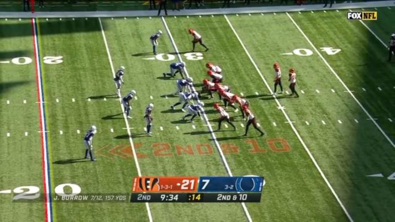 The Indianapolis Colts collapse the pocket to get to Cincinnati Bengals ...