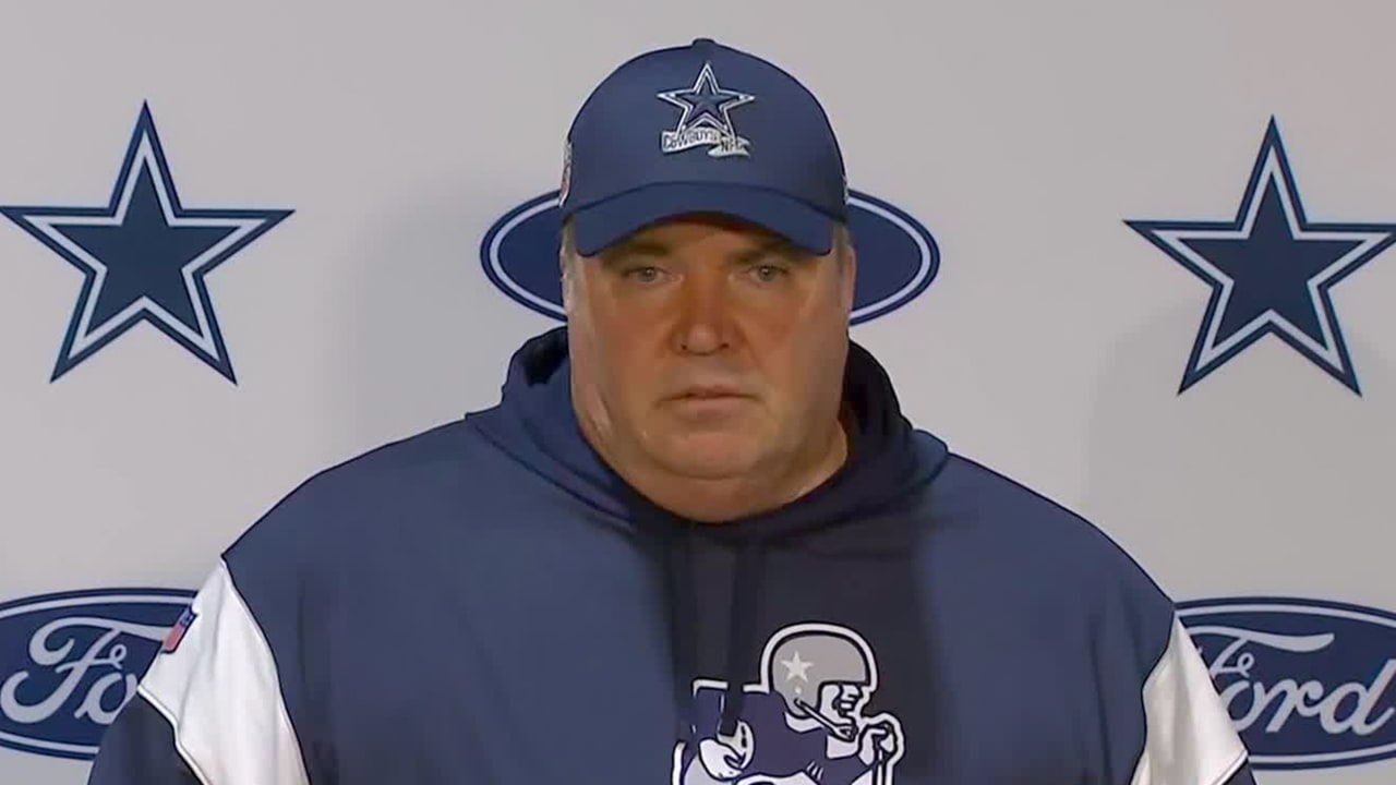 Dallas Cowboys head coach Mike McCarthy talks to media after win over ...