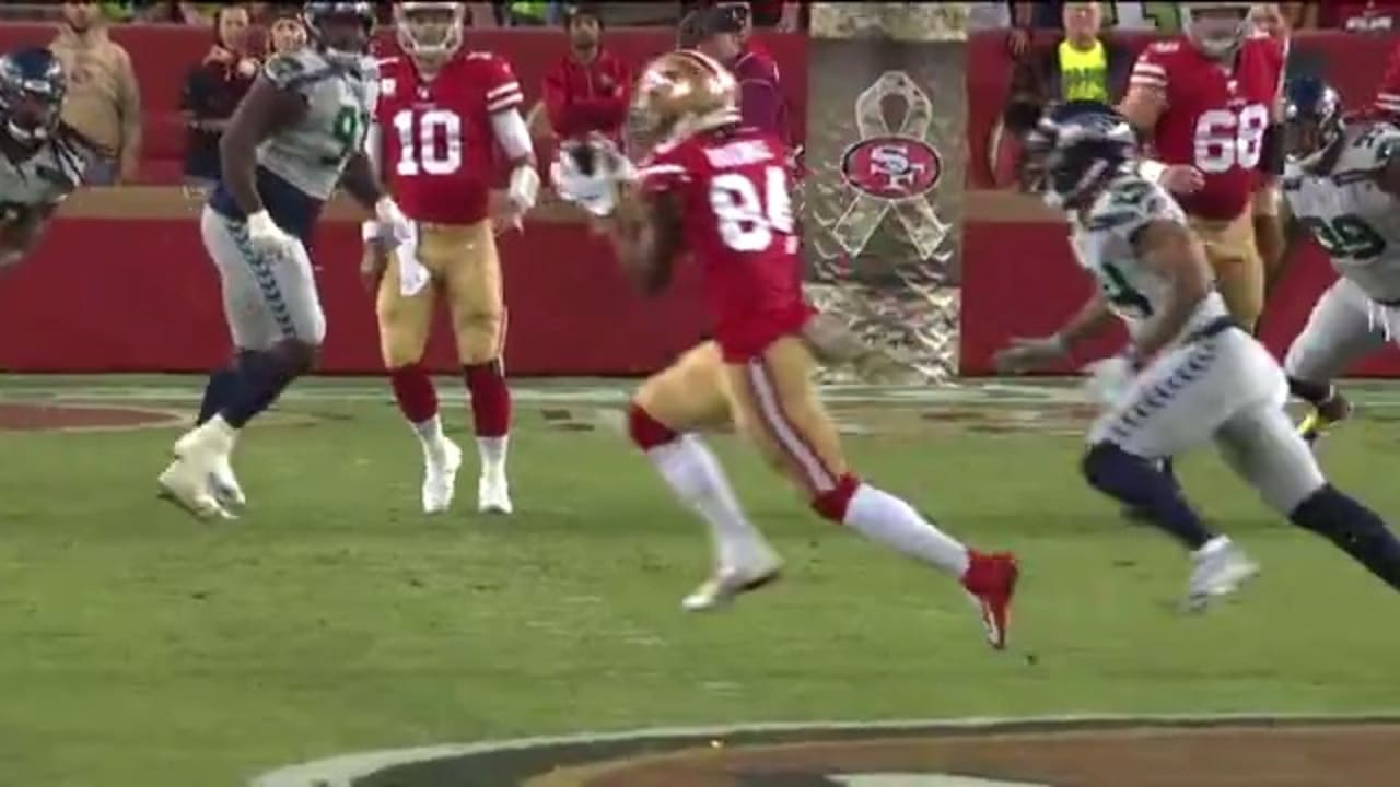 Kendrick Bourne beats Jamar Taylor for early third-and-long pickup