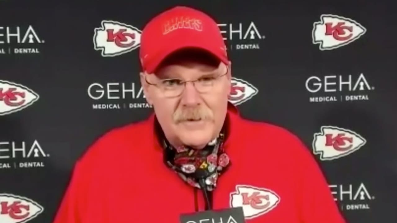 Kansas City Chiefs head coach Andy Reid discusses his fogged-up face ...