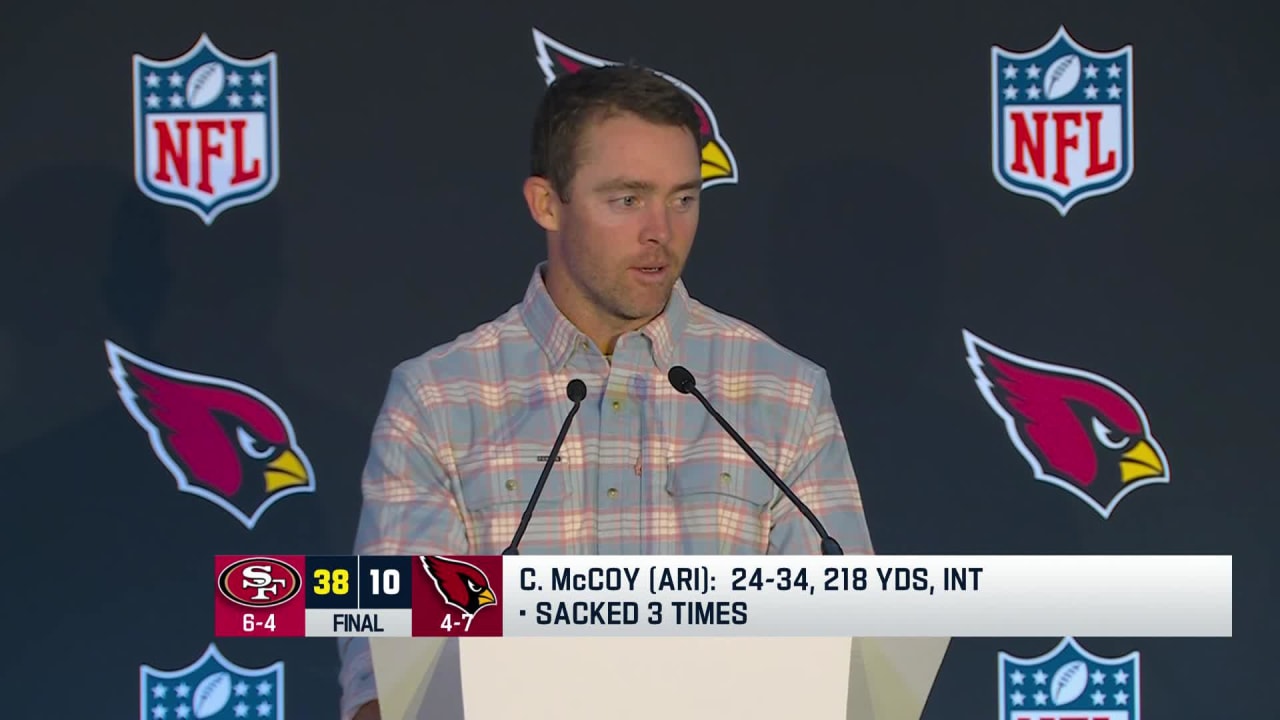 Arizona Cardinals quarterback Colt McCoy reflects on Week 11 loss ...