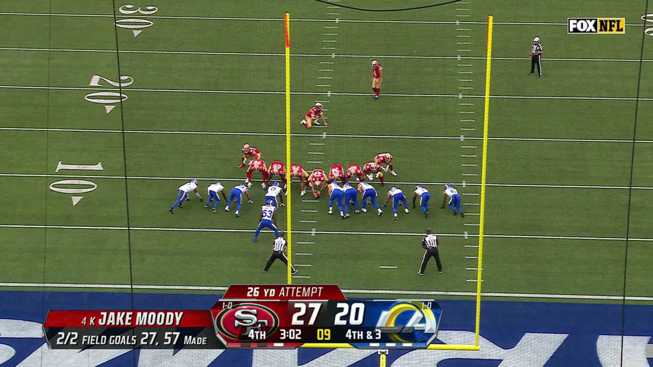 San Francisco 49ers kicker Jake Moody's 26-yard field goal extends ...