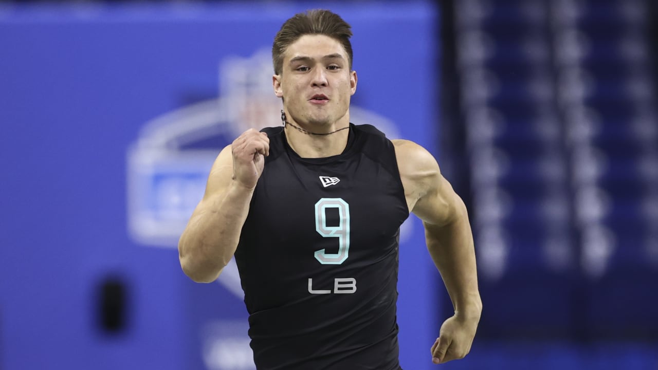 Linebacker Leo Chenal runs official 4.53-second 40-yard dash at 2022 ...
