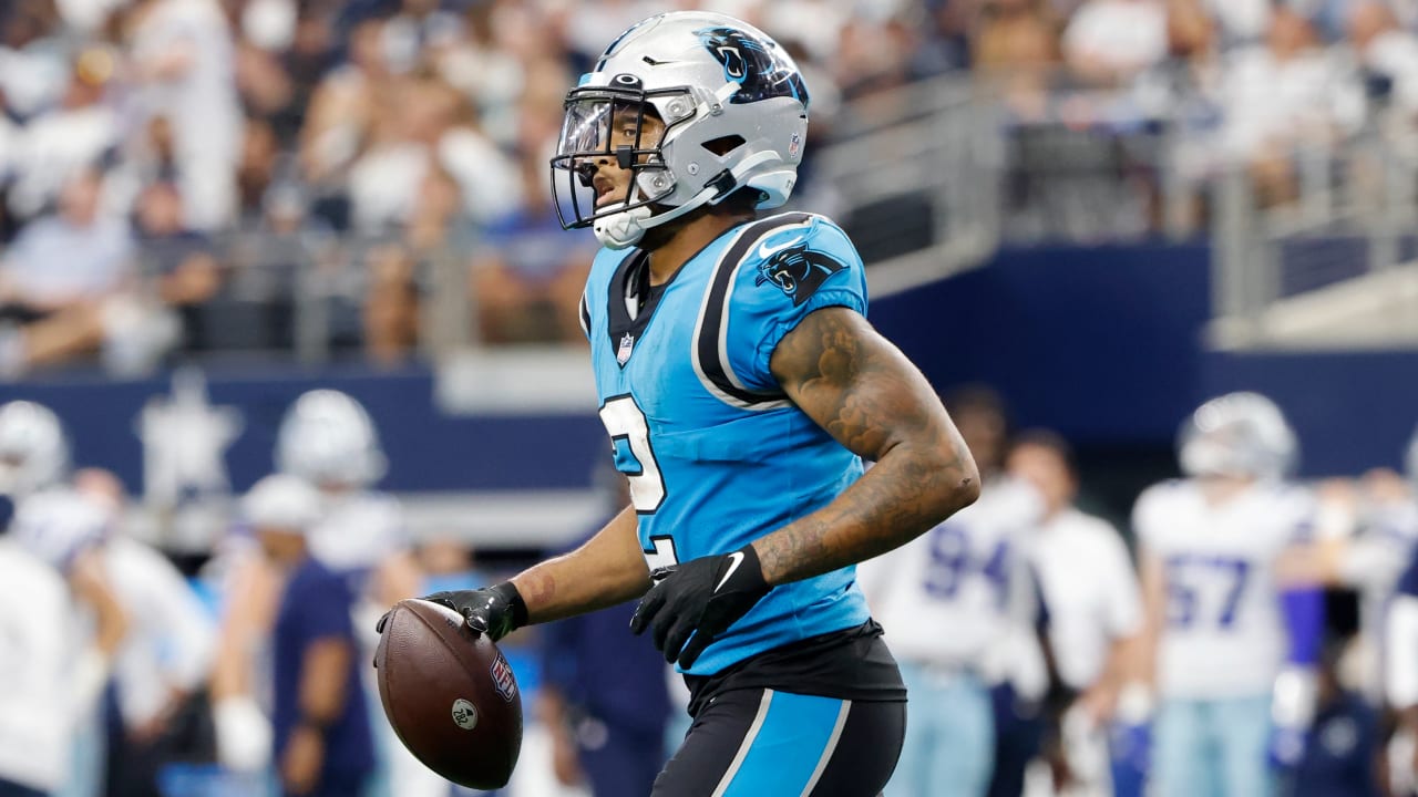 Carolina Panthers wide receiver D.J. Moore is left all alone on an ...