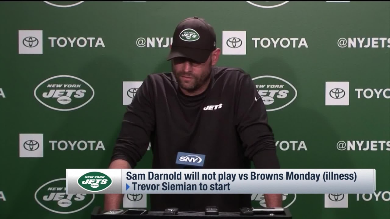 Adam Gase announces QB Sam Darnold will miss MNF with mononucleosis