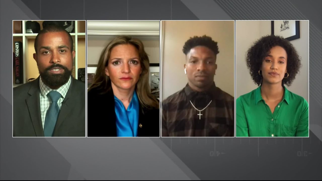 NFL Network's Kimmi Chex, Atlanta Falcons safety Ricardo Allen and ...