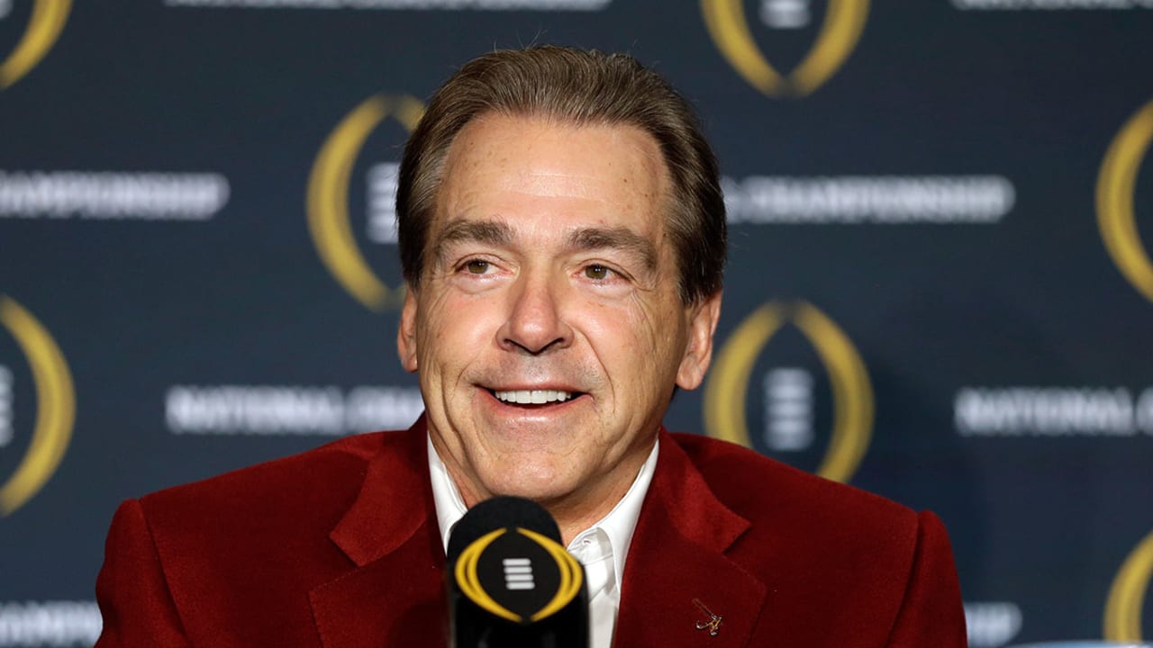 Alabama's Nick Saban does the wobble dance to lure recruit
