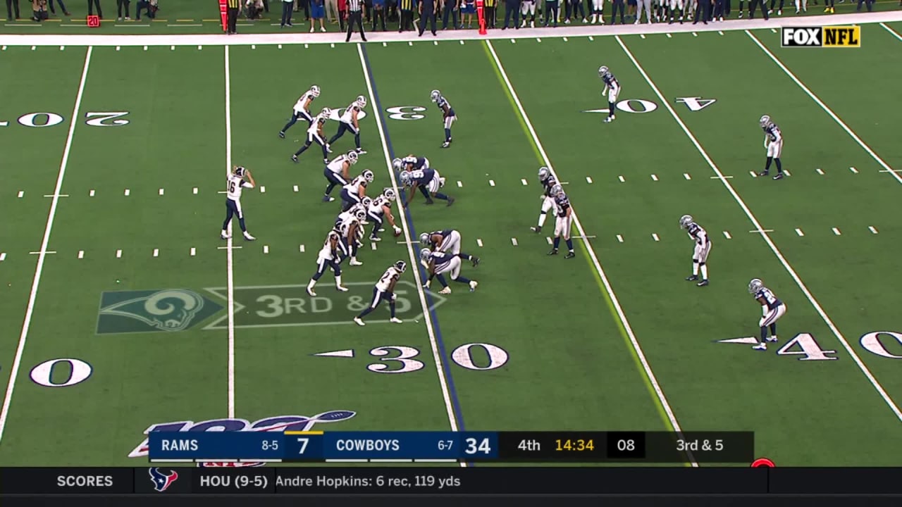 Jourdan Lewis takes down Jared Goff on CB blitz for third-down sack