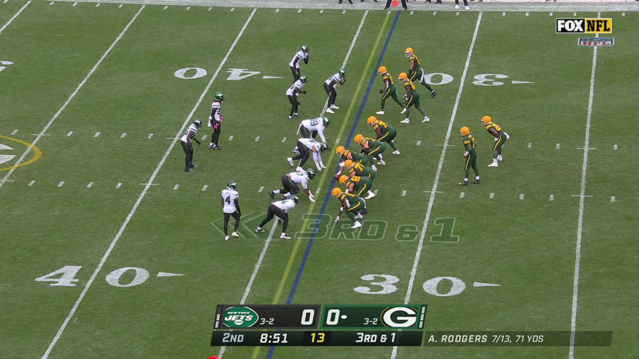 Green Bay Packers running back AJ Dillon's handoff fumble rolls into ...