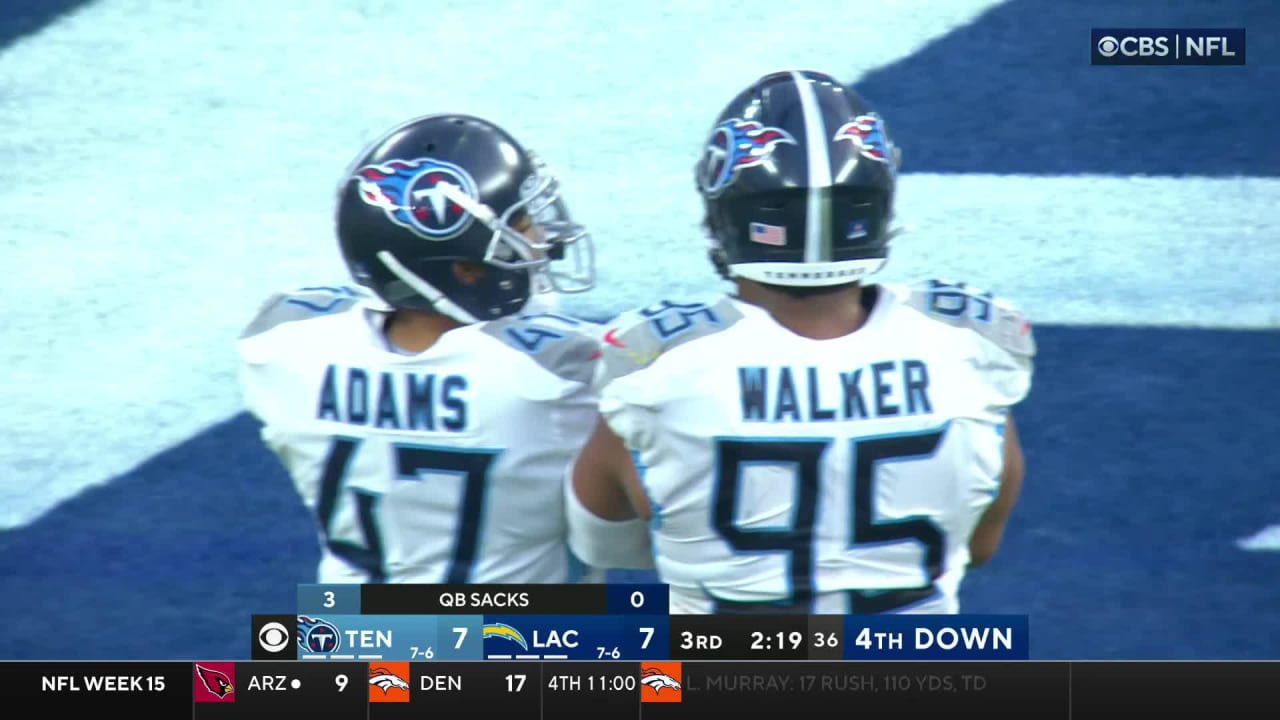 Tennessee Titans defensive end DeMarcus Walker's second sack of day is ...