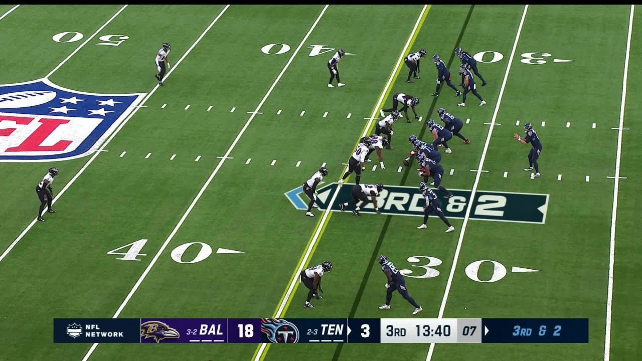 Multiple Baltimore Ravens defenders swarm Tennessee Titans quarterback ...